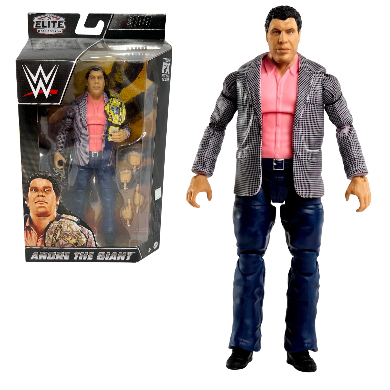 WWE Andre the Giant Elite Collection Series 100 Action Figure Champion ...