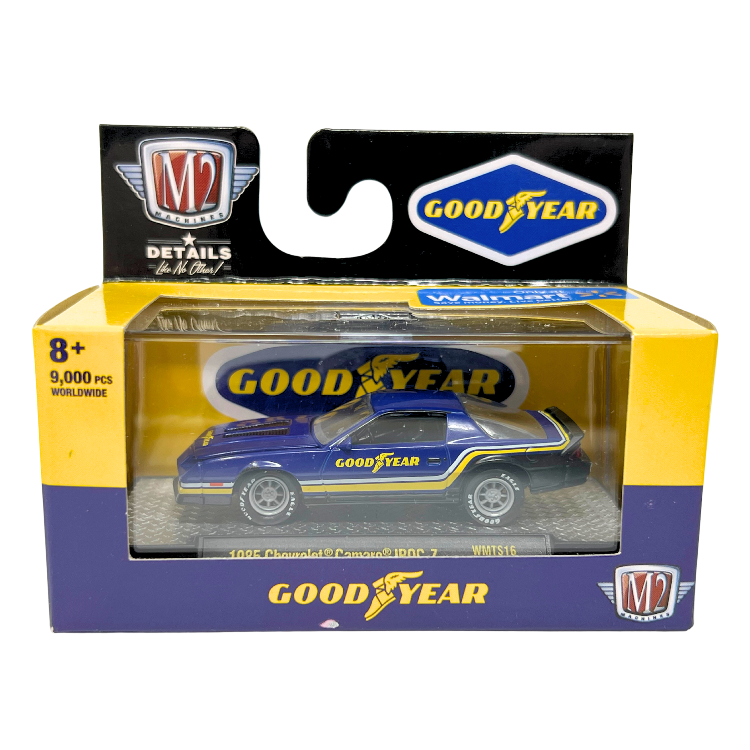 M2 Machines Goodyear 1985 Chevrolet Camaro Iroc-Z 1:64 Diecast Blue ...