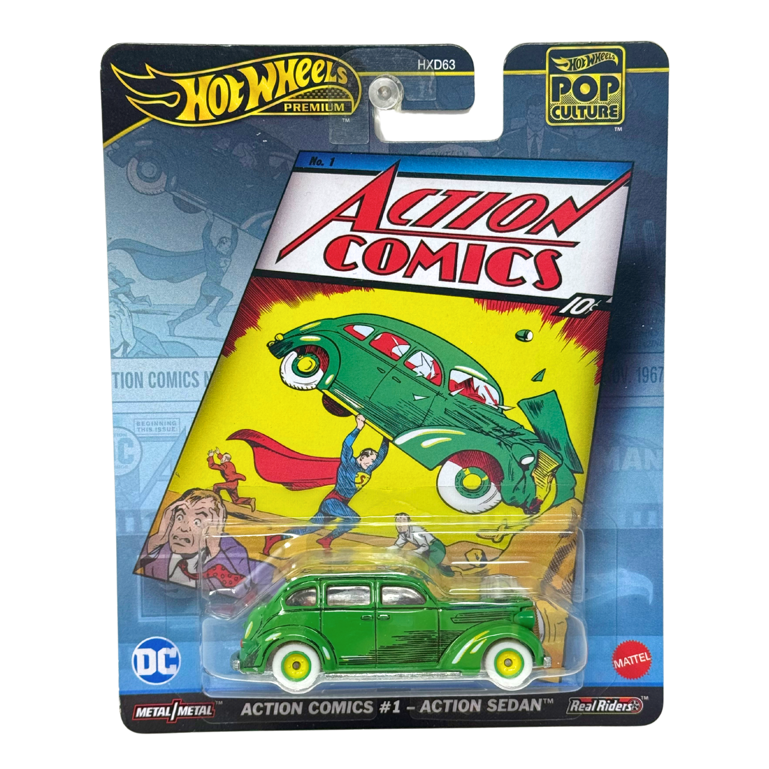 Hot Wheels Premium Action Comics #1 Action Sedan Pop Culture 1:64 Diec ...