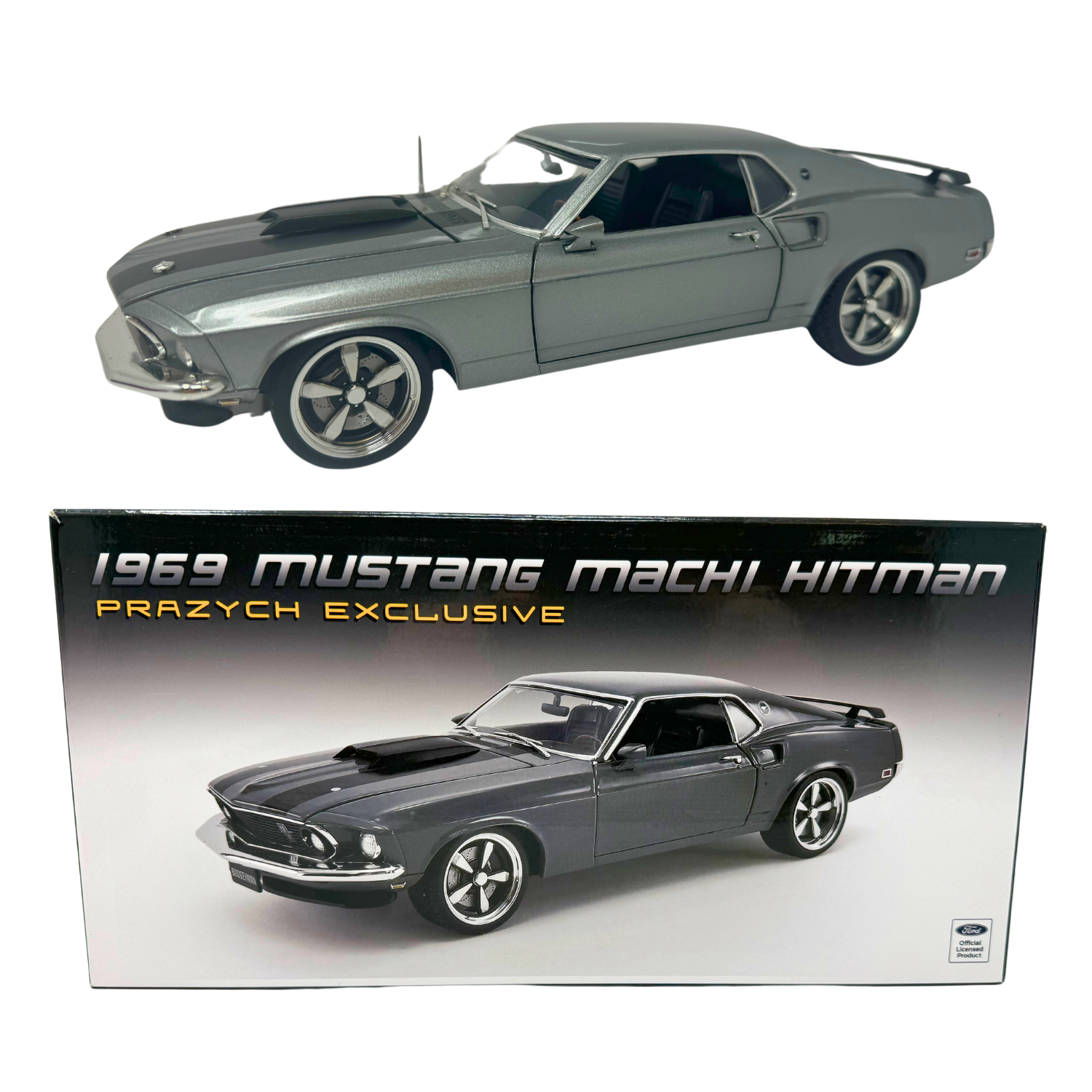 Acme 1969 Ford Mustang Mach 1 HITMAN Prazych Exclusive 1:18 Diecast 1 ...
