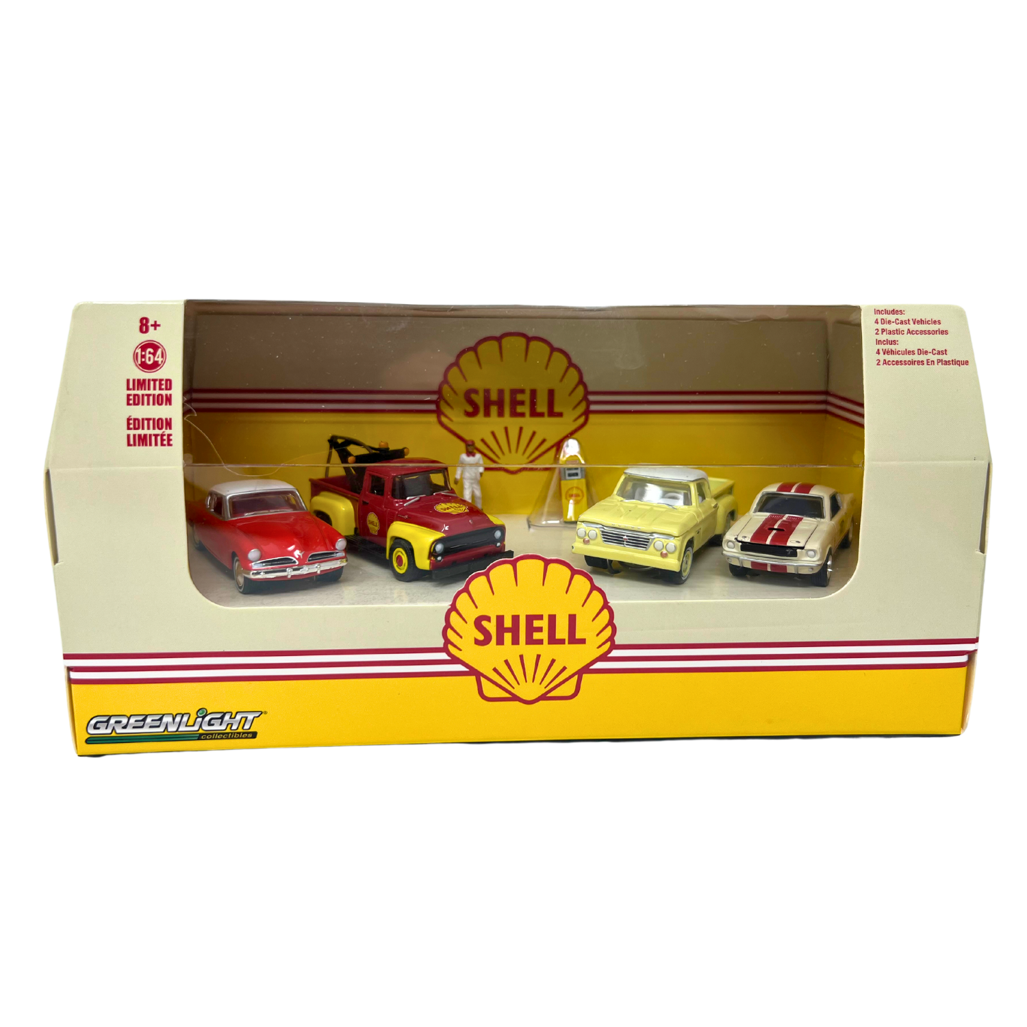 Greenlight Diorama Shell Service Center Multi Collection Car Set 1:64 ...
