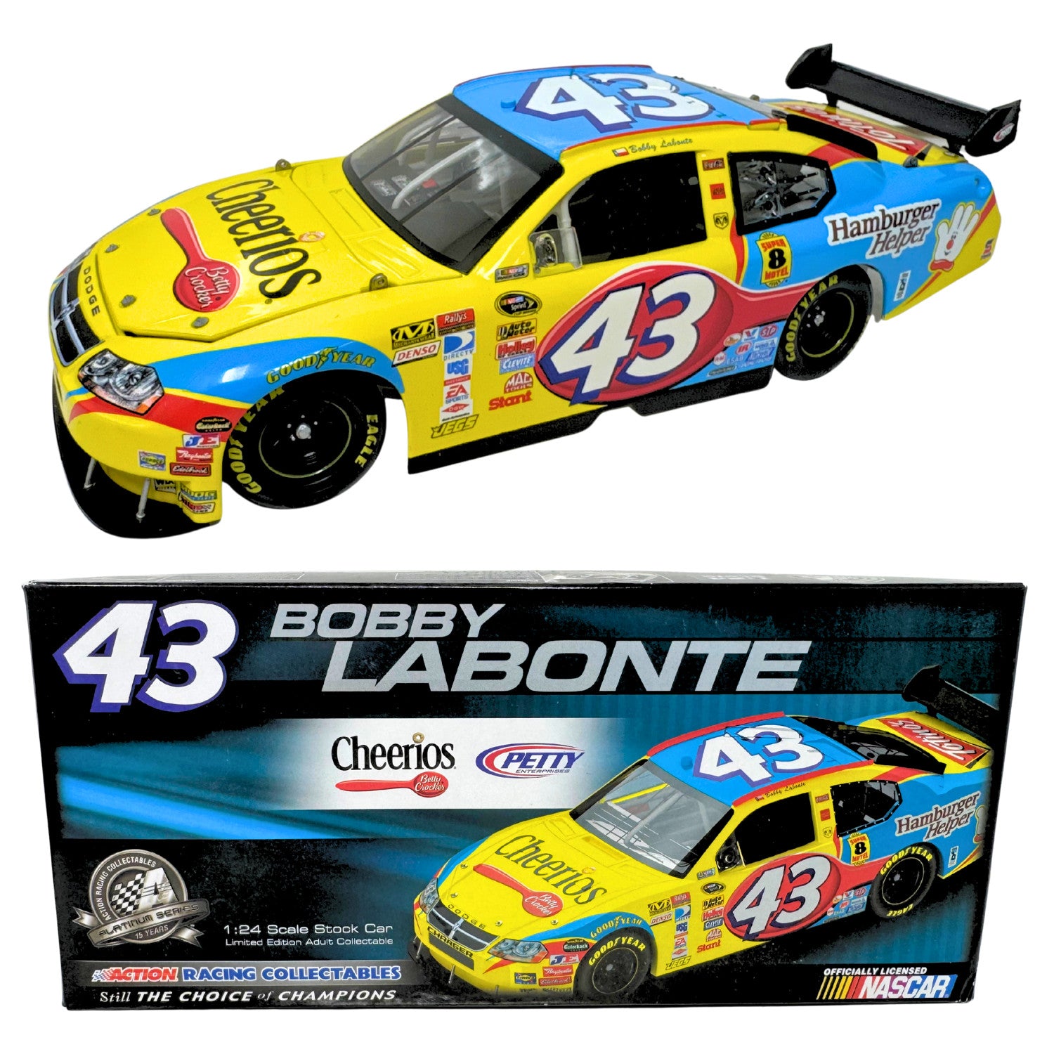 Action Nascar #43 Bobby Labonte Cheerios 2008 Charger 1:24 Diecast ...