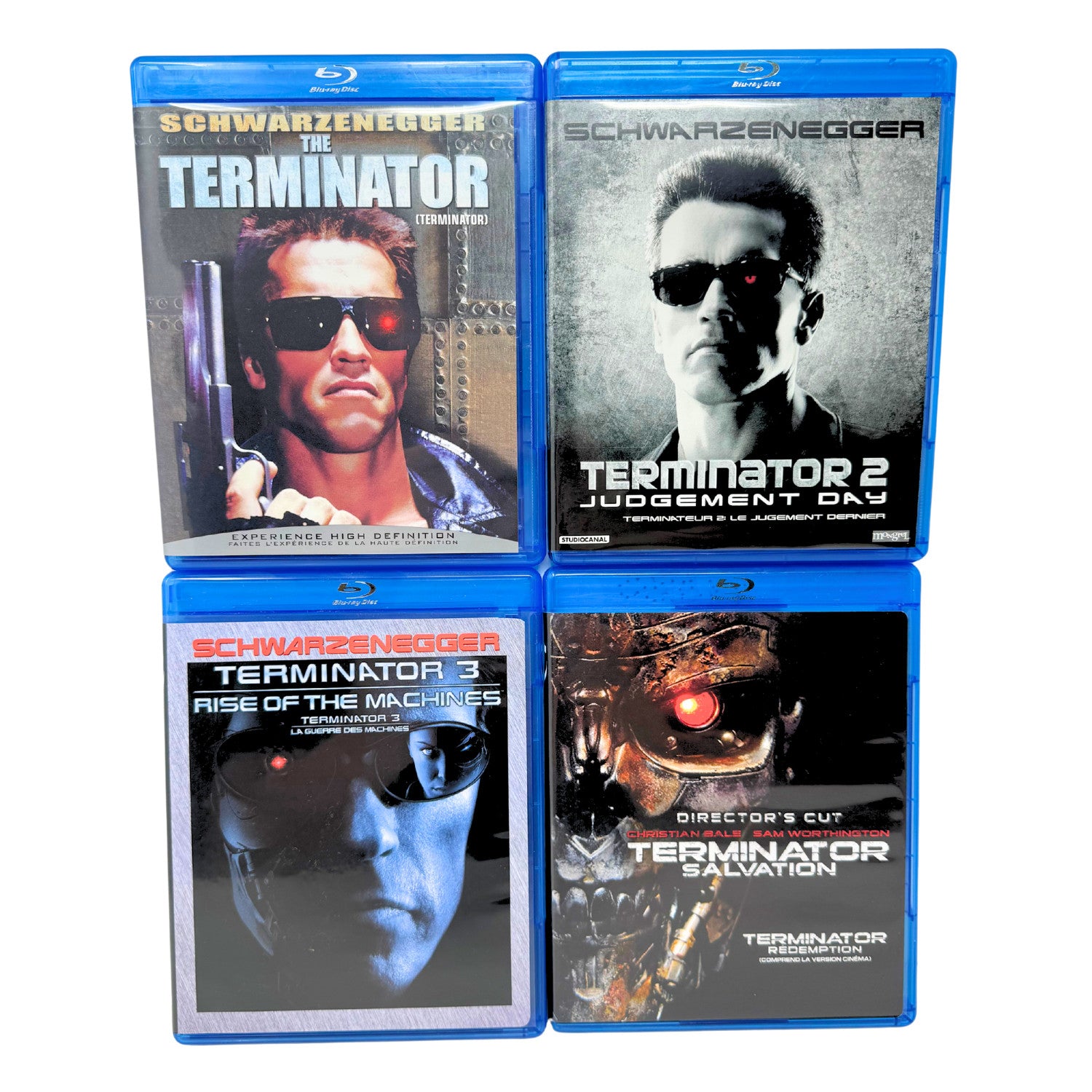Terminator 1-4 Blu-ray Sci-Fi Action Movie Collection Schwarzenegger ...