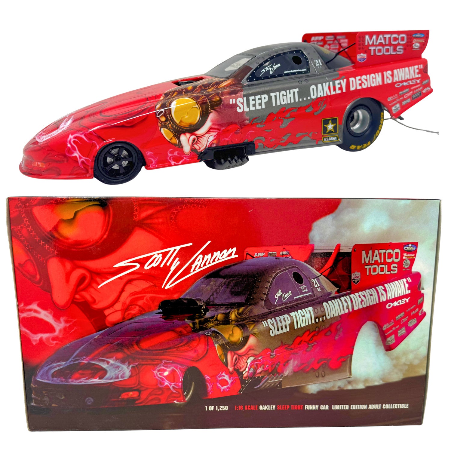 Milestone Scotty Cannon NHRA Oakley Sleep Tight Firebird Funny Car 1:1 ...