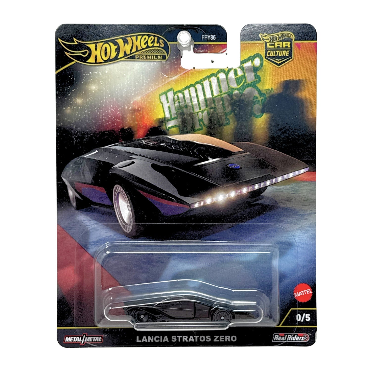Hot Wheels Premium Hammer Drop Lancia Stratos Zero CHASE 0/5 1:64 Diec ...