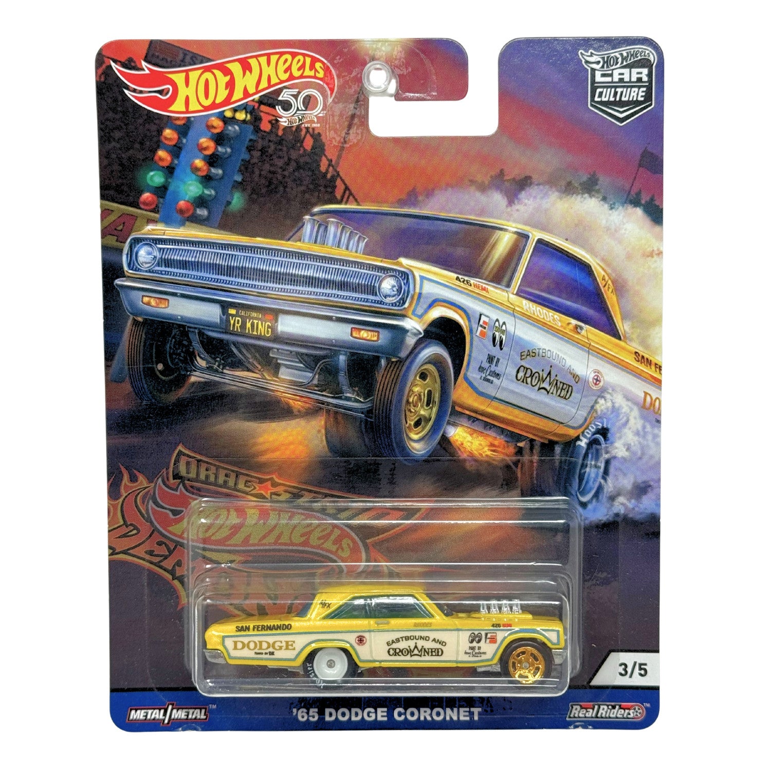 Hot Wheels Premium Drag Strip Demons 1965 Dodge Coronet 1:64 Diecast ...