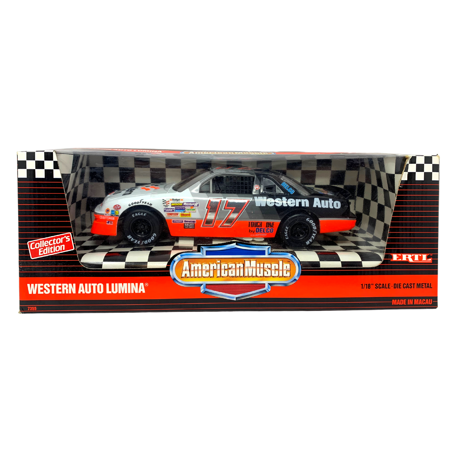 American Muscle Nascar #17 Darrell Waltrip Western Auto Lumina 1:18 Di ...